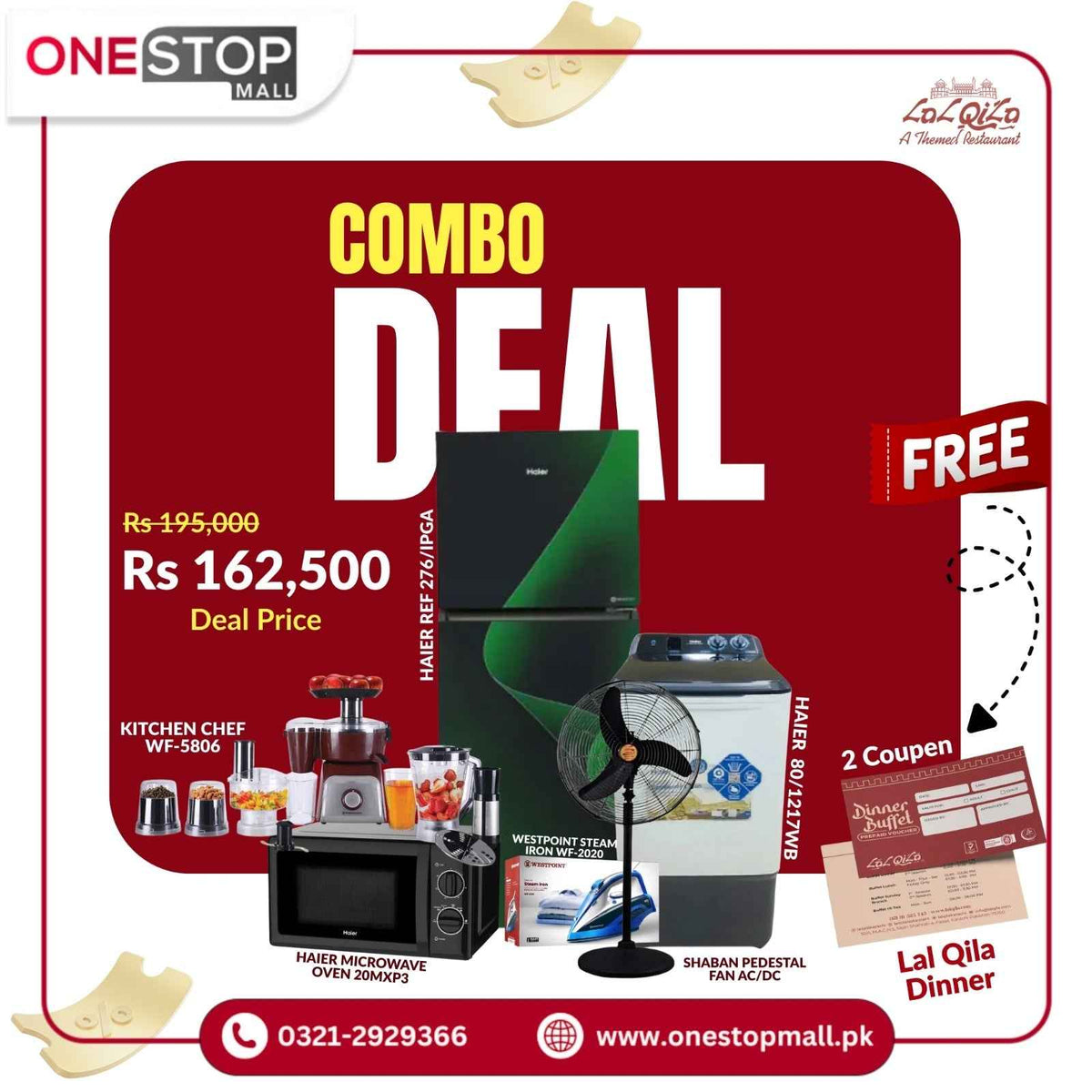 Wedding Package Haier HRF-276 IPGA Haier HWM-80-1217 Haier 20L HMW ...