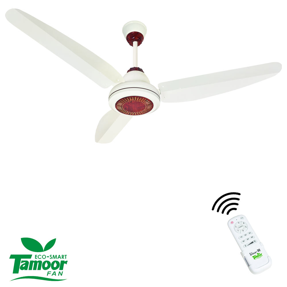 Tamoor Ceiling Fan 30W Diamond Model Dark wood | Eco-Smart Series 1 Ye ...